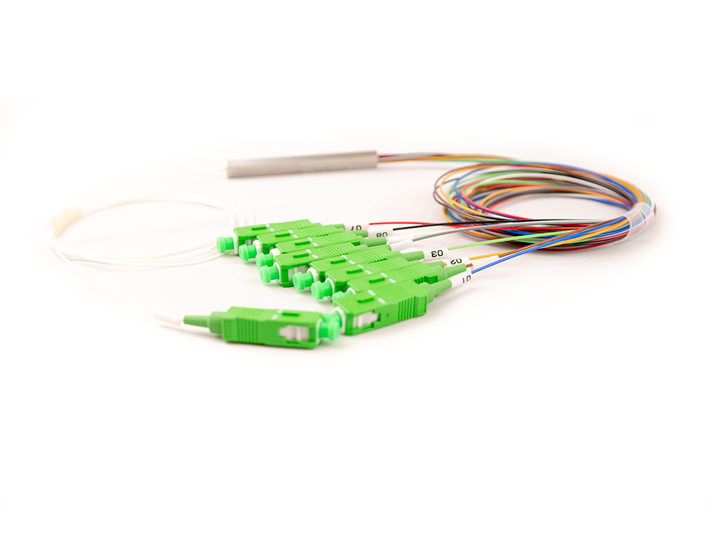 PLC Splitter, Mini Modul Type, 0,9mm, 1x8 SC-APC csatlakozóval ...