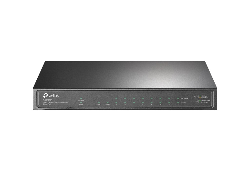 TP-Link, TL-SG1210P 10-Port Gigabit Desktop Switch, 8-Port PoE+ ...