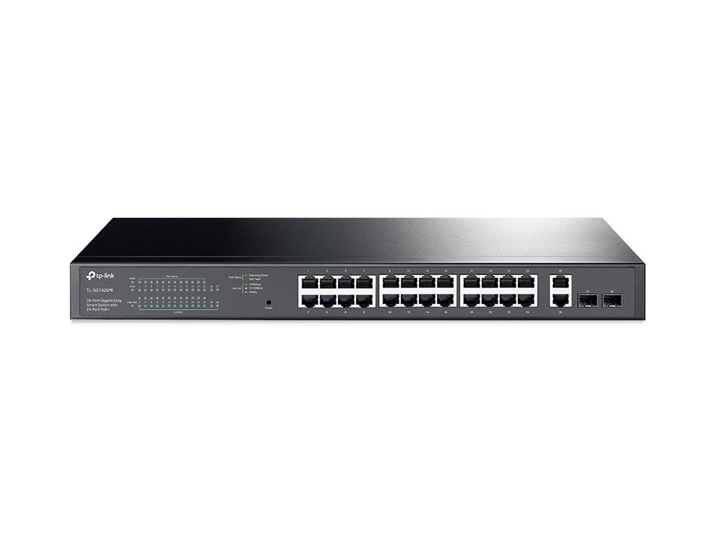 TP-Link, TL-SG1428PE 28-Port Gigabit Easy Smart PoE Switch with 24-Port ...