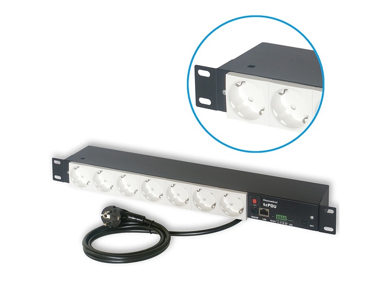 TinyControl, Managed PDU 7x socket type F, 10A - AccessPoint Kft.
